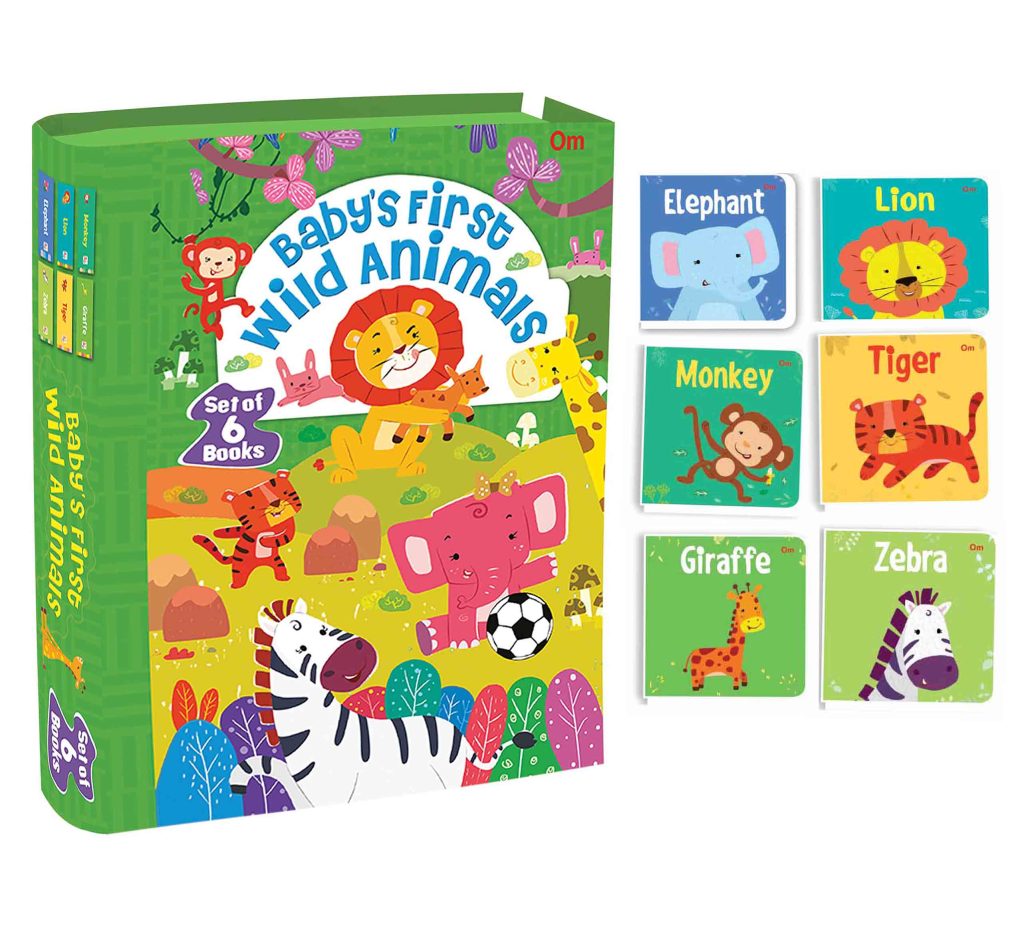 Baby's First Wild Animals (Box) (Board book for children) | Om Book Shop
