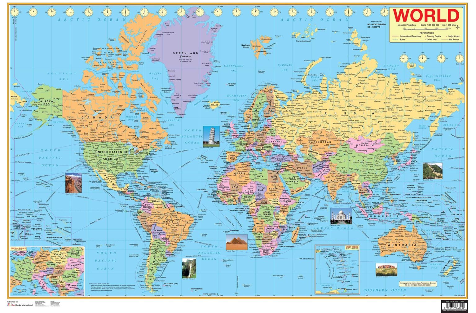 World Map : Charts | Om Book Shop